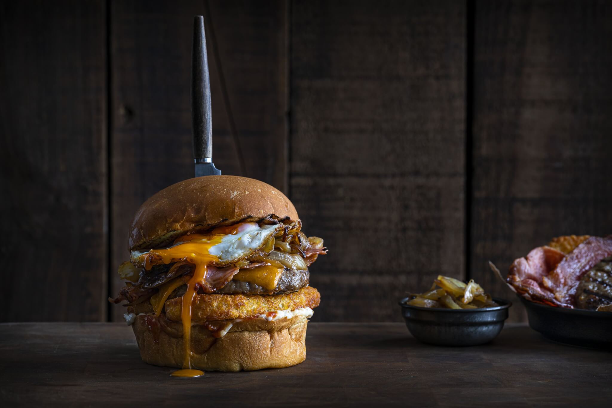 The Angus Beef, Bacon & Cheese Breakfast Burger Recipe | Hellers